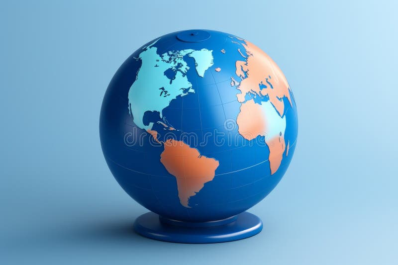 Minimalist Globe Art Emphasizing Geography and Global Exploration in ...