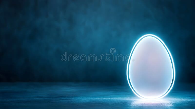 Minimalist Glowing Egg Design Symbolizing Futuristic Innovation ...