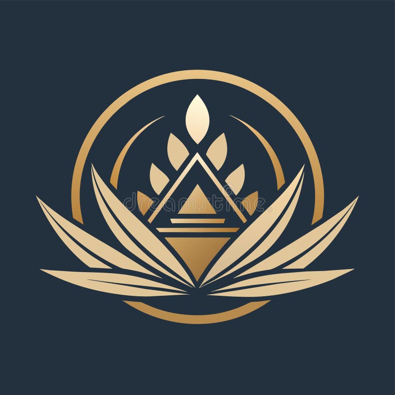 A Minimalist Gold and Black Logo Stands Out on a Sleek Black Background ...