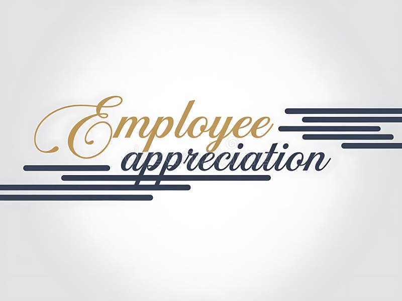Minimalist Gold and Blue Employee Appreciation Banner Stock ...