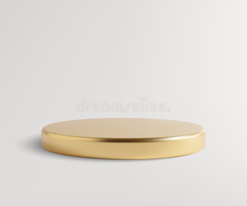 Minimalist Gold Circular Platform on Light Background Stock Vector ...
