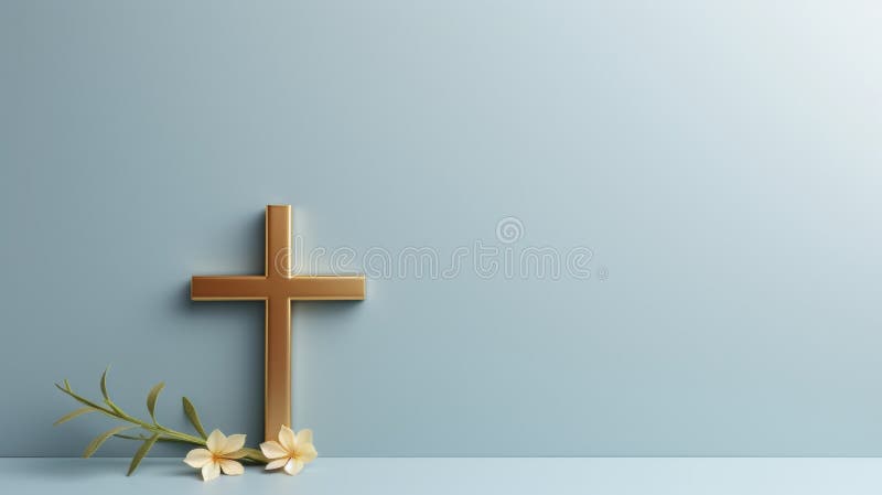 Simple and Elegant Easter Cross Stock Photo - Image of religion ...