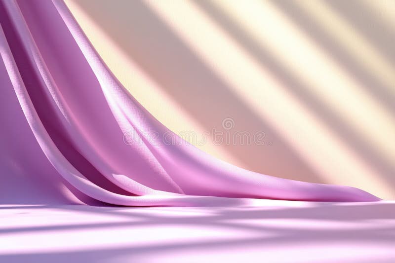 Minimalist Gradient with Cream and Soft Pink Drapery for Interior ...