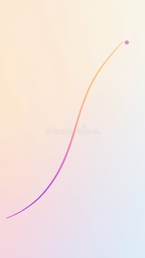 Minimalist Gradient with Curved Line and Small Circular Element Stock ...