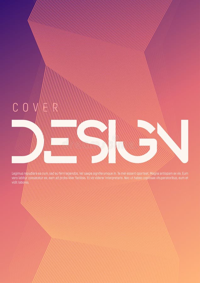 Minimalist Gradient Geometric Cover Design. Vector Illustration Stock ...