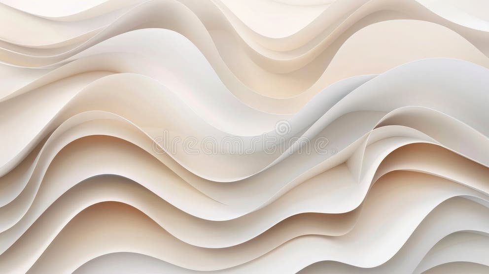 Minimalist Gradient Hologram with Neutral Wave Patterns, Shades of ...