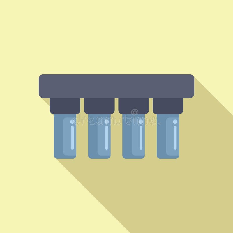 Flat Design Vector Illustration of Laboratory Test Tubes Stock ...