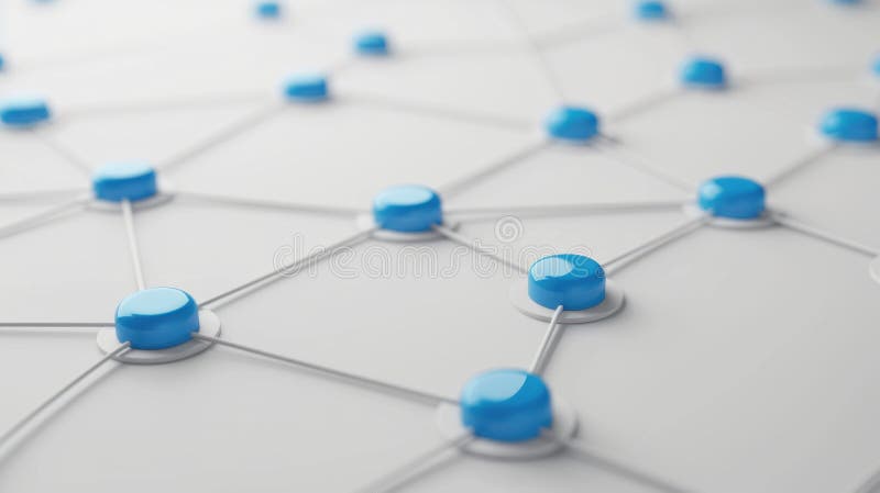 A Minimalist Graphic of Interconnected Circles or Nodes, Representing ...