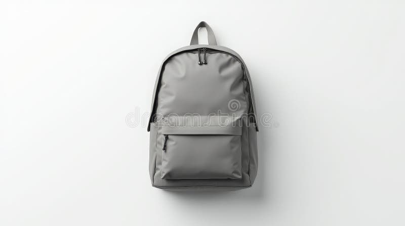 Minimalist Gray Backpack on a White Background. Modern and Sleek Design ...