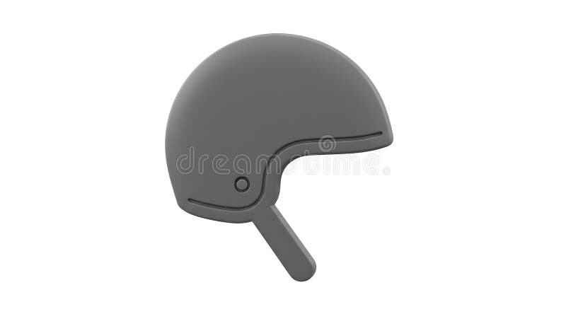 Minimalist Gray Helmet Design on a Clean White Background, Safety ...