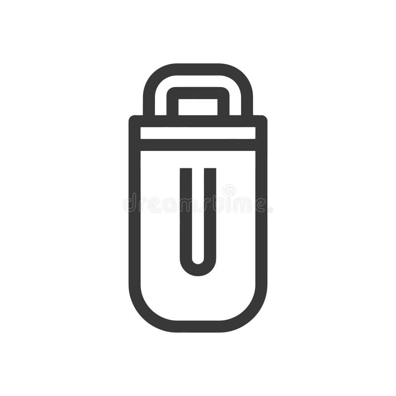 Simple Minimalist Black and White Trash Can Icon Stock Vector ...