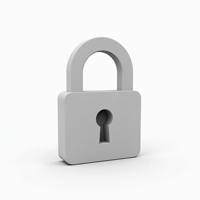Minimalist Gray Padlock Symbolizing Security and Privacy on a Clean ...