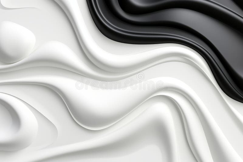 Minimalist Grayscale Artwork with Fluid Organic Shapes and High ...