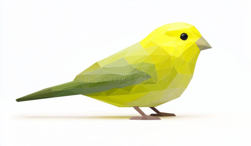 A Minimalist Green Bird Sculpture with a Geometric Design, Featuring ...