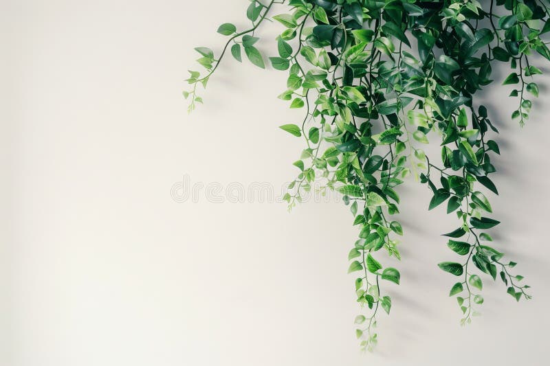 Minimalist Green Plant Decor with Simplicity Stock Illustration ...