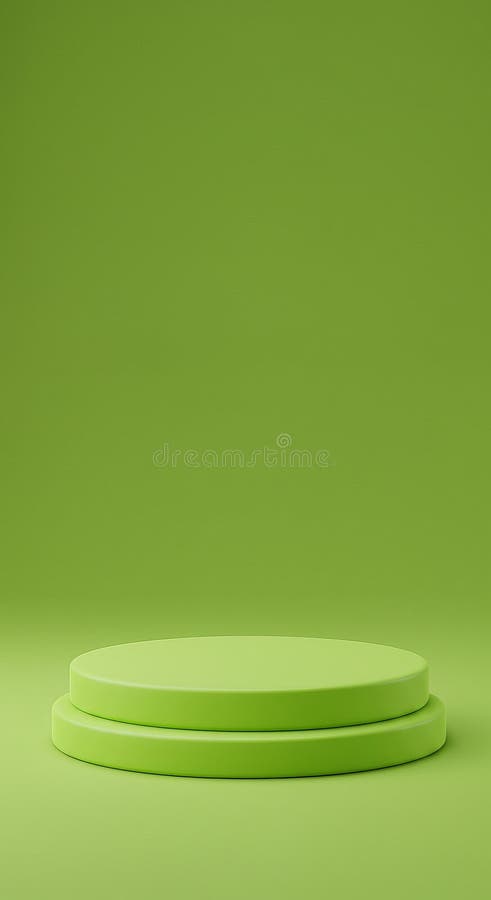 Minimalist Green Platform for Product Display on Vibrant Background ...