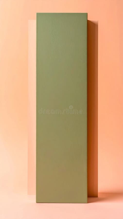 Minimalist Green Rectangle Against a Pastel Color Block Background in ...