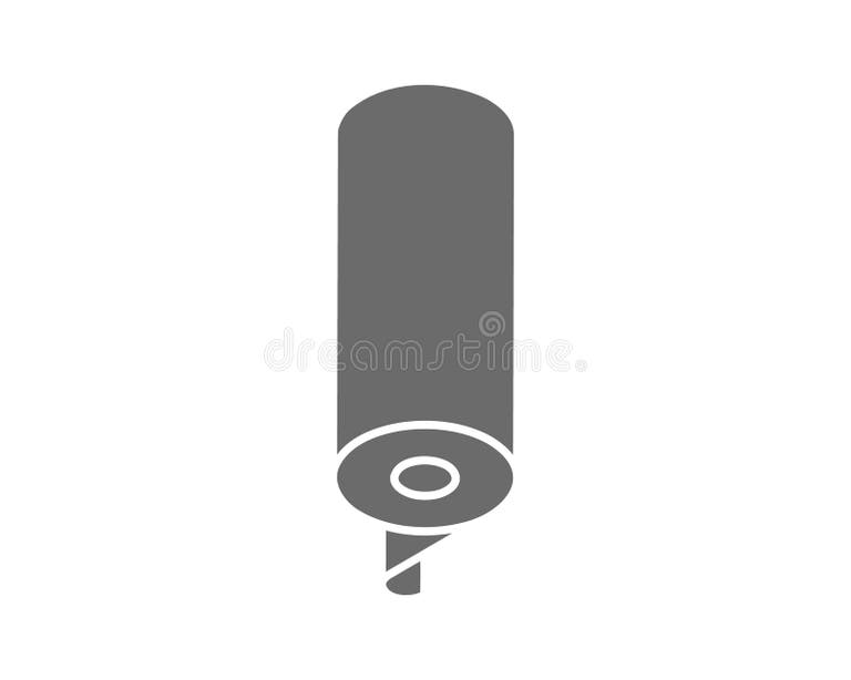 A Minimalist Grey Icon Depicting a Cylindrical Object, Possibly ...