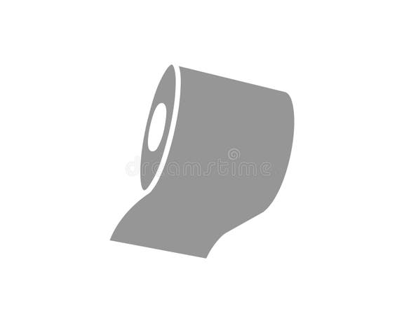 A Minimalist Grey Roll Icon, Symbolizing Continuous Process, Production ...