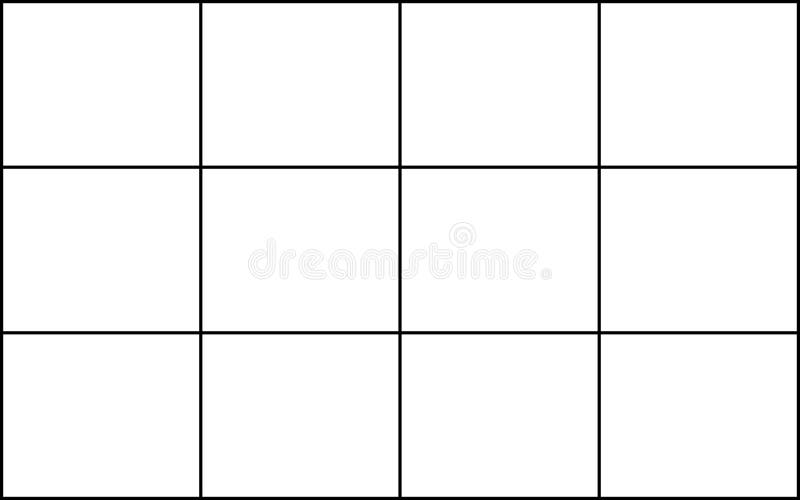 Minimalist Grid with Cells for Planning and Organization Stock ...