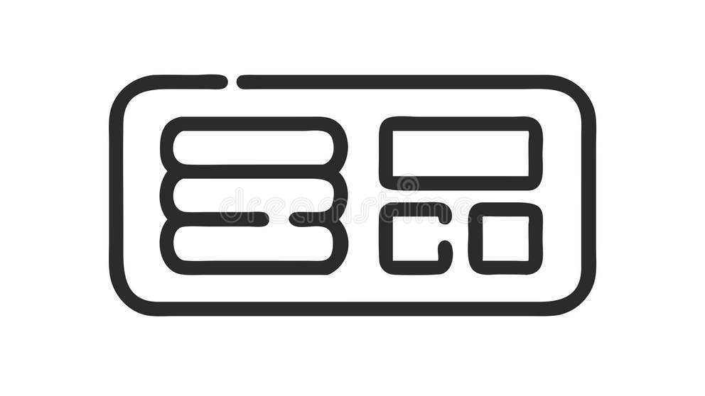 Minimalist Grid Menu Icon for Web UI UX Design Applications, Vector ...