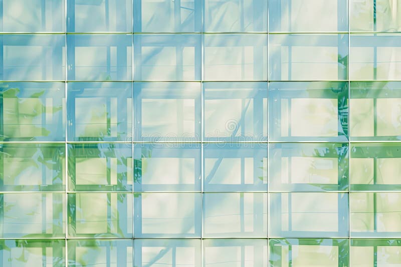 Minimalist Grid Patterns in Light Blue and Green, Representing ...