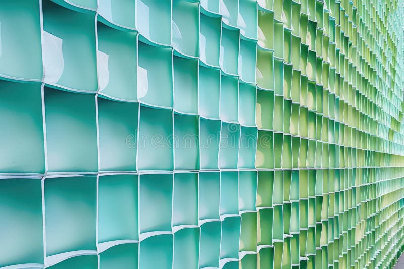 Minimalist Grid Patterns in Light Blue and Green, Representing ...