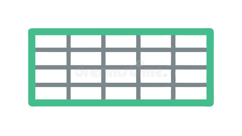 Minimalist Grid Table Vector Icon, Simple Layout Design Element, Vector ...