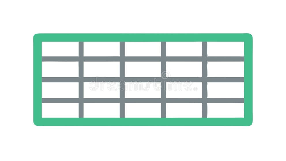 Minimalist Grid Table Vector Icon, Simple Layout Design Element, Vector ...