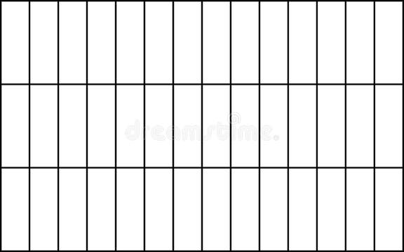 Minimalist Grid with Tall Rectangular Cells Stock Illustration ...