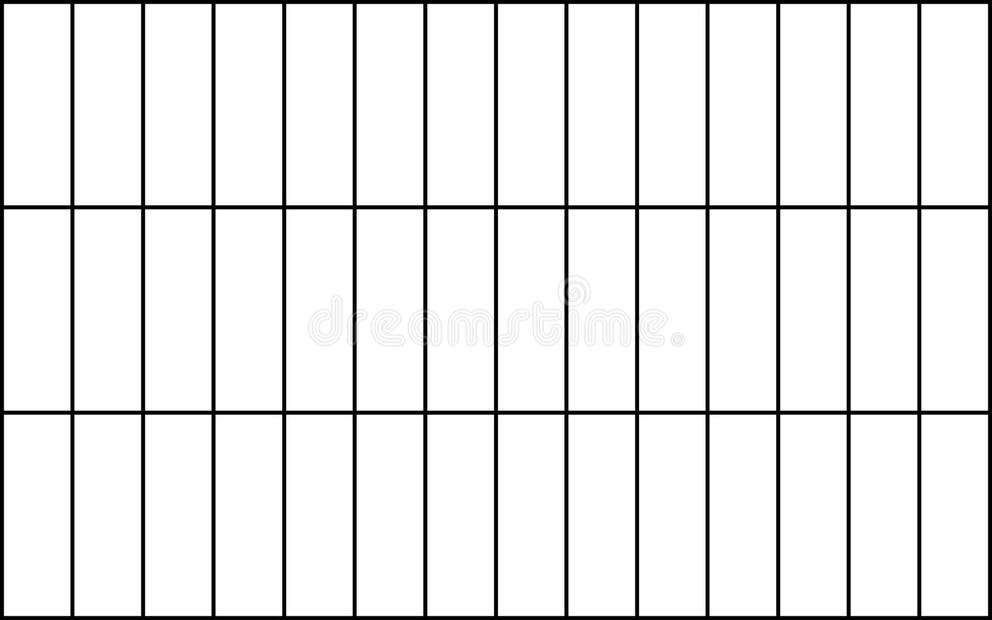 Minimalist Grid with Tall Rectangular Cells Stock Illustration ...
