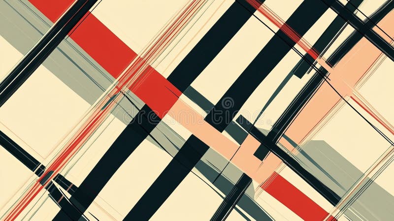 Minimalist Gridlock Patterns with Intersecting Lines in Modern ...