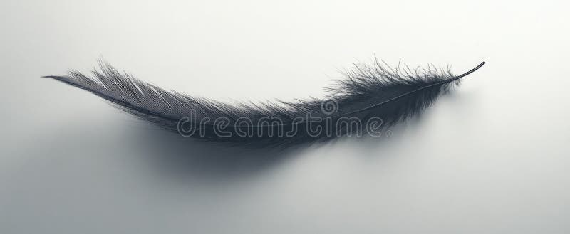 Minimalist Halloween Banner with Floating Raven Feather for Luxury ...