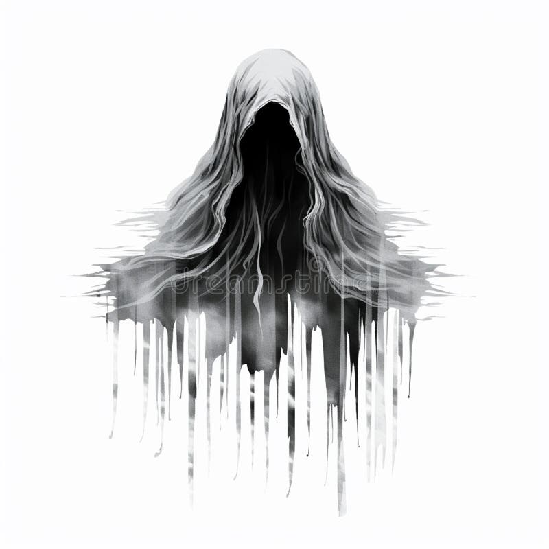 Minimalist Halloween Ghost Illustration Stock Illustration ...