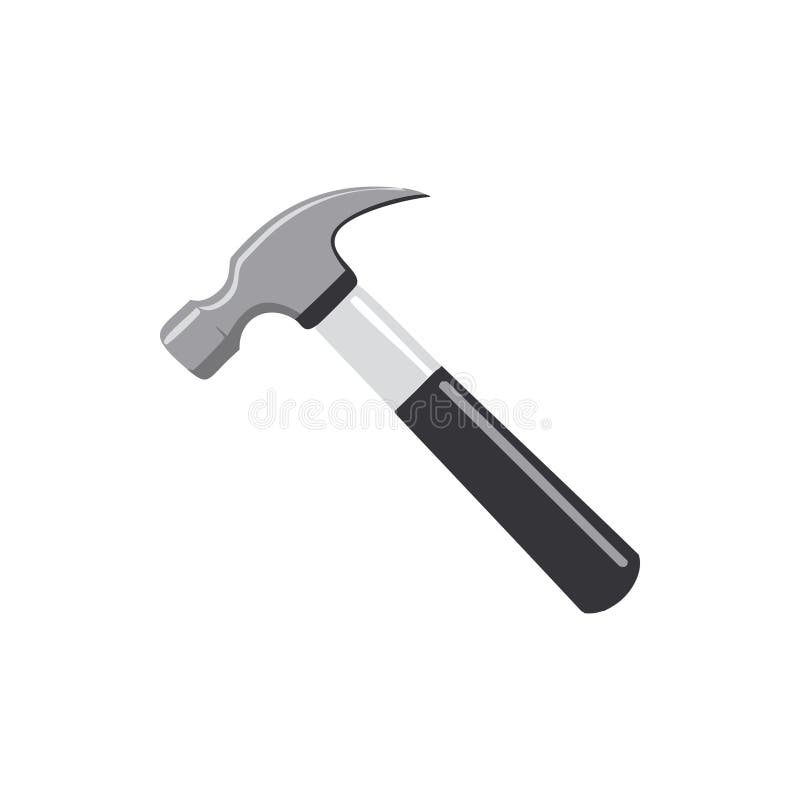 Minimalist Hammer Icon on White Background - Simple Construction Tool ...