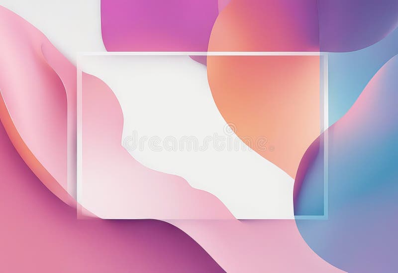 Minimalist Hand Drawn Fluid Shapes Background Stock IllustrationBorder ...