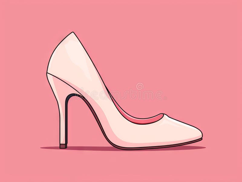 Minimalist Hand-Drawn High Heels Illustration AI Generated Stock ...