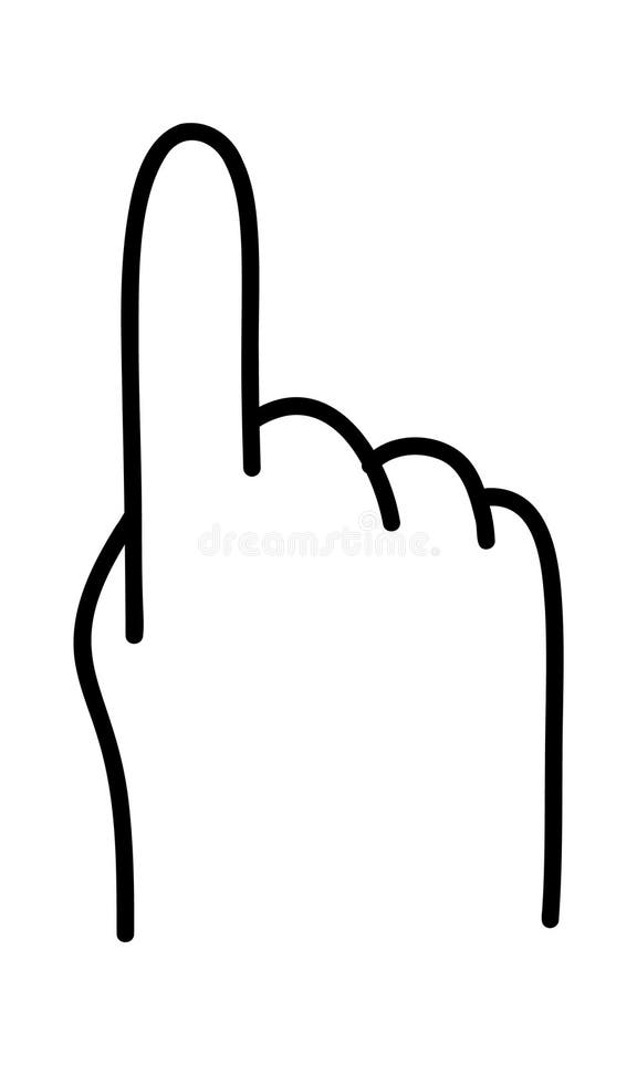 Minimalist Hand Gesture Doodle Icon for UI Design, Interactive Elements ...