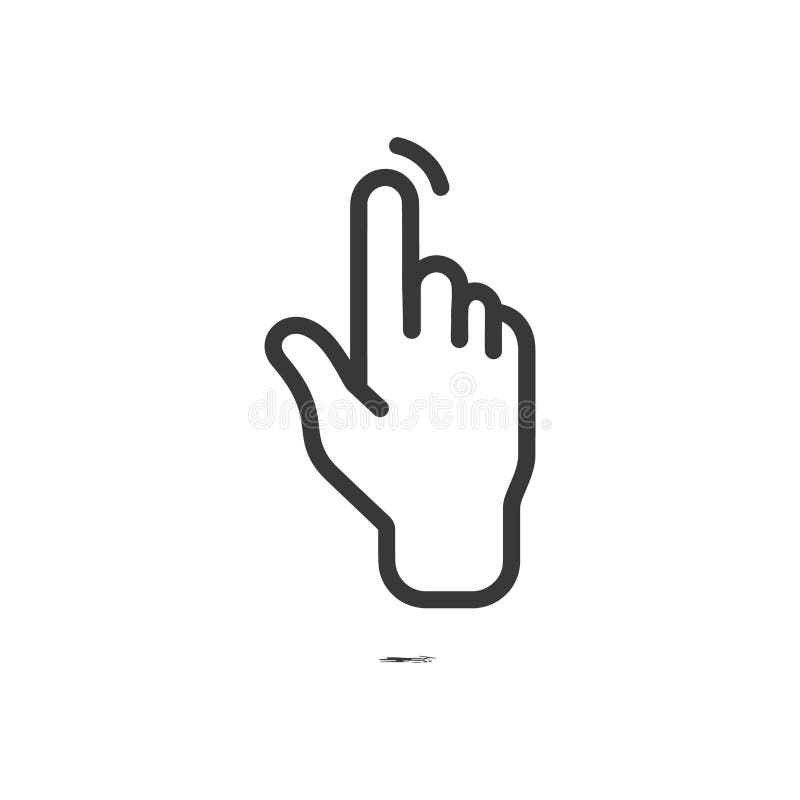 Hand Cursor Icon: Click Here for Digital Interaction Stock Vector ...
