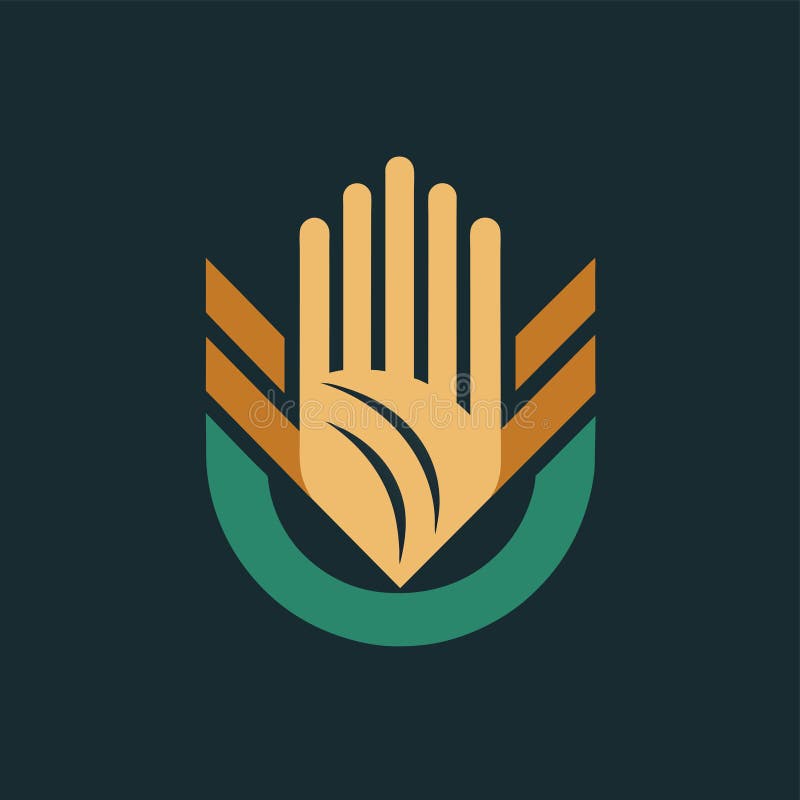 A Minimalist Hand Logo Design Icon Featuring a Hand Positioned within a ...