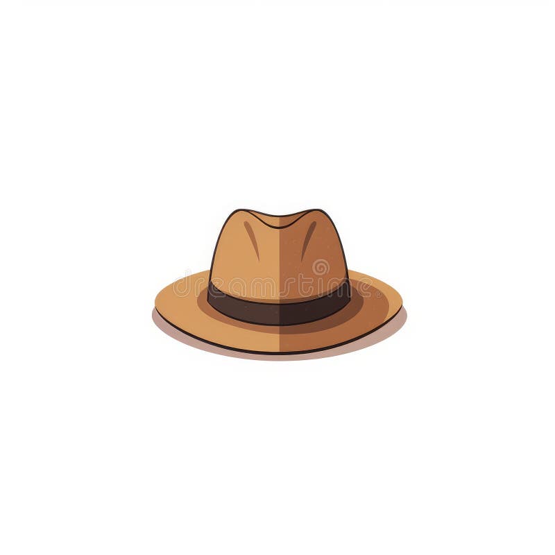 Minimalist Hat Illustration on White Background Stock Illustration ...