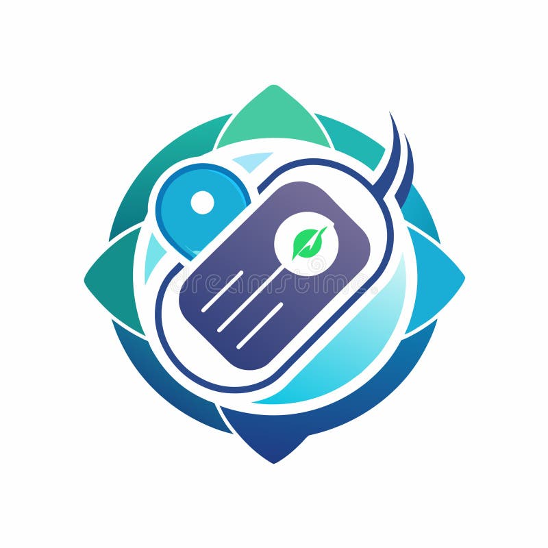 Minimalist Health Tracking App Logo Design with Blue, Green, and White ...