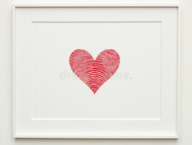 Minimalist Heart-Shaped Fingerprint Artwork Symbolizing the Unique ...