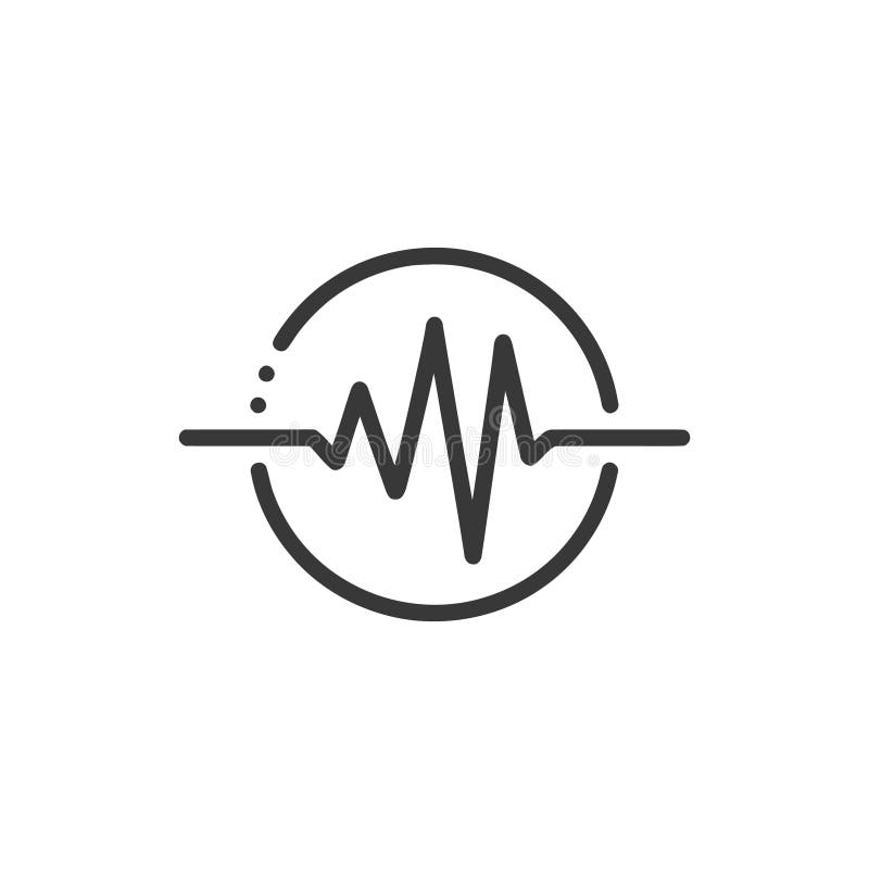 Abstract Circular Waveform Icon Design Stock Vector - Illustration of ...