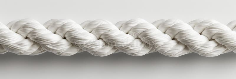 Minimalist Hemp Rope Pattern on White Background with Depth Enhancing ...