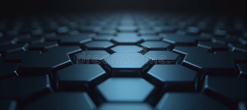 Minimalist Hexagonal Matte Pattern with Subtle Blue Energy Glow Stock ...