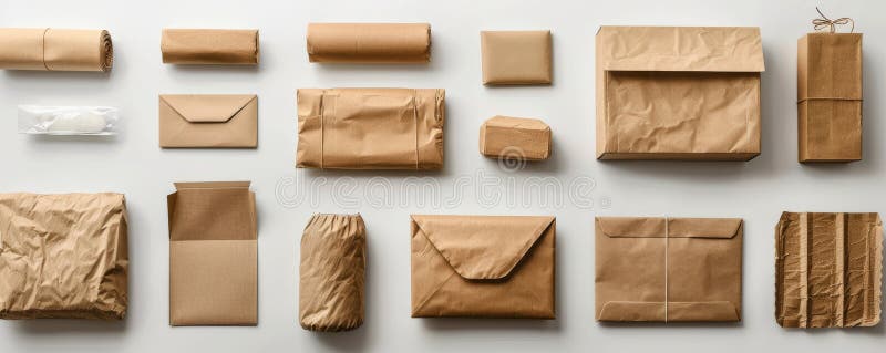 Minimalist High-resolution Photo of Various Brown Paper-wrapped ...