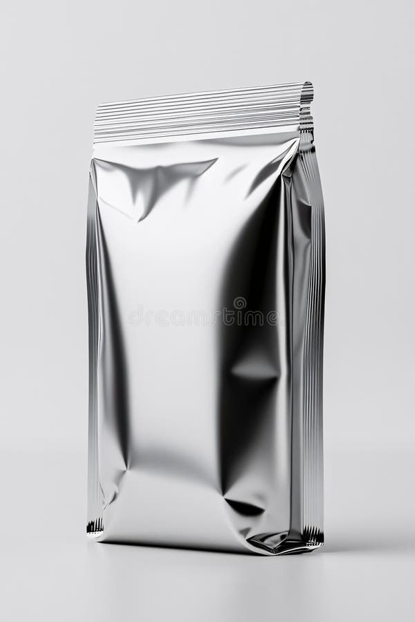 Minimalist High-Resolution Photograph of a Sleek Metallic Packaging ...