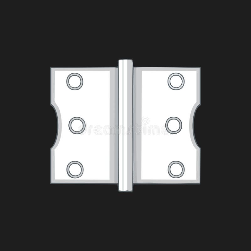 Minimalist Hinge Icon on Black Background - Simple Hardware ...