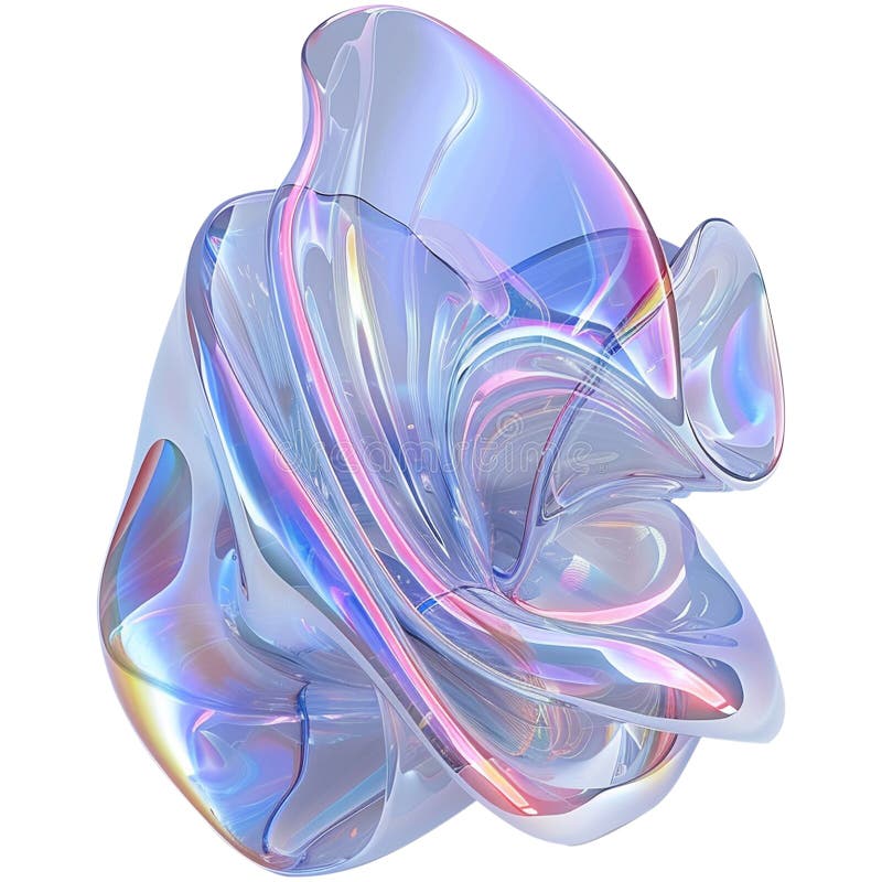 Minimalist Holographic Abstract Glass Element Stock Illustration ...